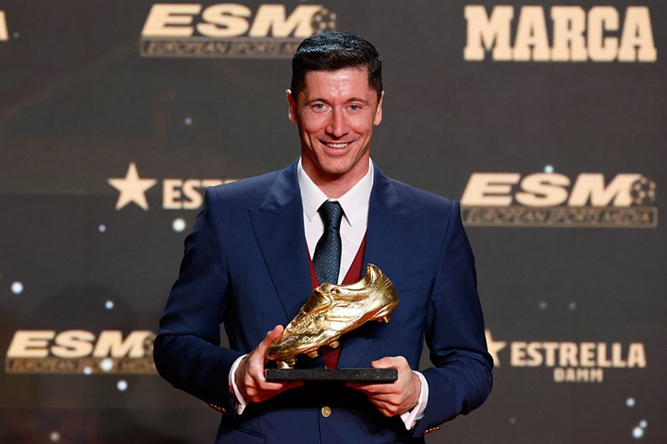 Lewandowski üst üste ikinci kez Altın Ayakkabı ödülünü aldı | soL haber