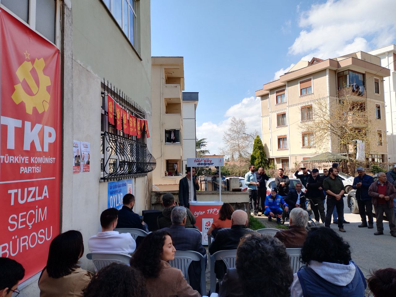 TKP, Tuzla'da seçim bürosu açtı: 'Hep birlikte haykırmamız lazım' | soL ...
