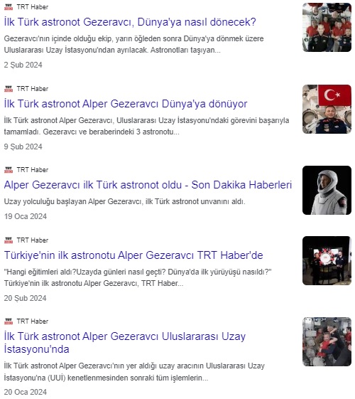 TRT'den tutarsız propaganda: Uzaya giden ilk Türk Gezeravcı mı ...