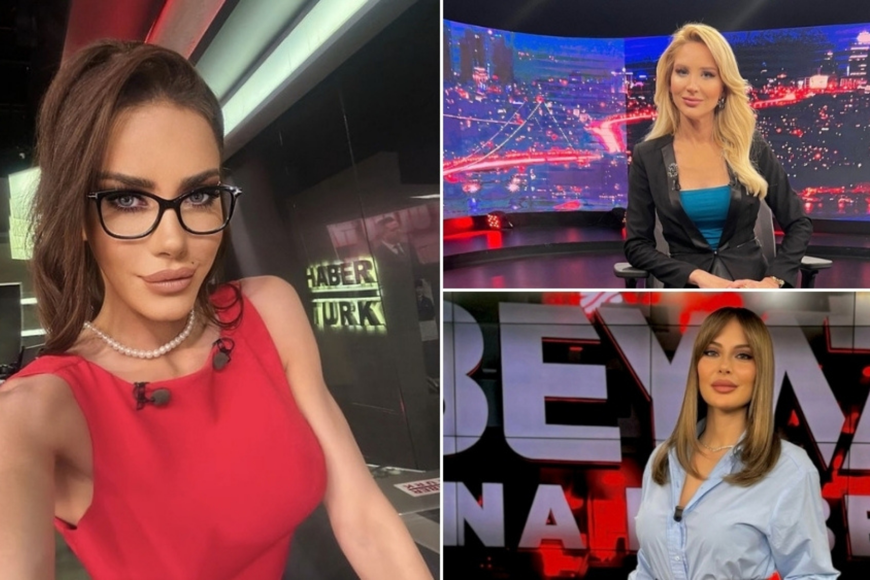 TV spikerleri Ela Rumeysa Cebeci, Meltem Acet ve Hande Sarıoğlu ...
